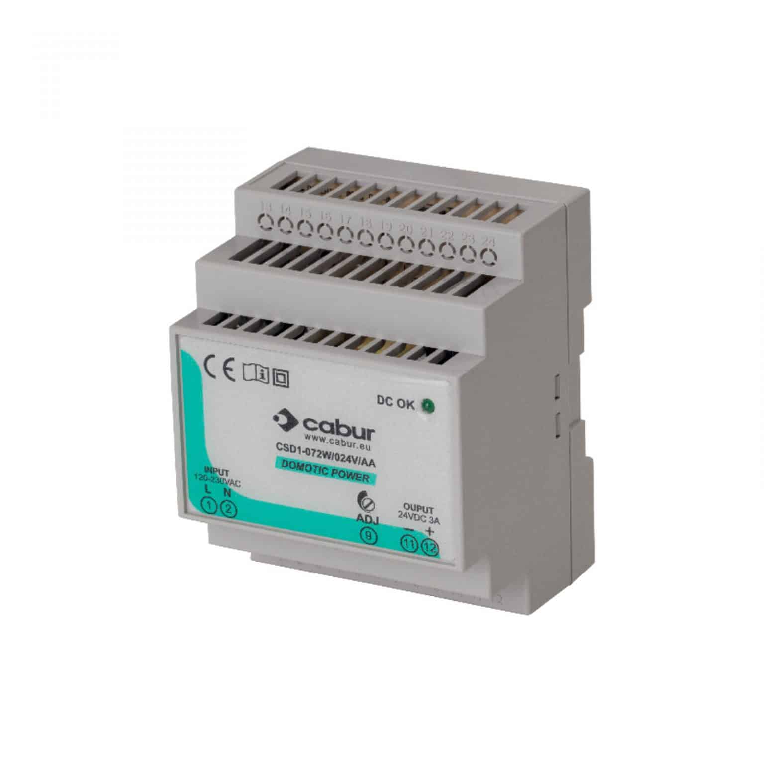 CABUR mod. XCSD1072W024VAA single phase power supplies CSD SERIES