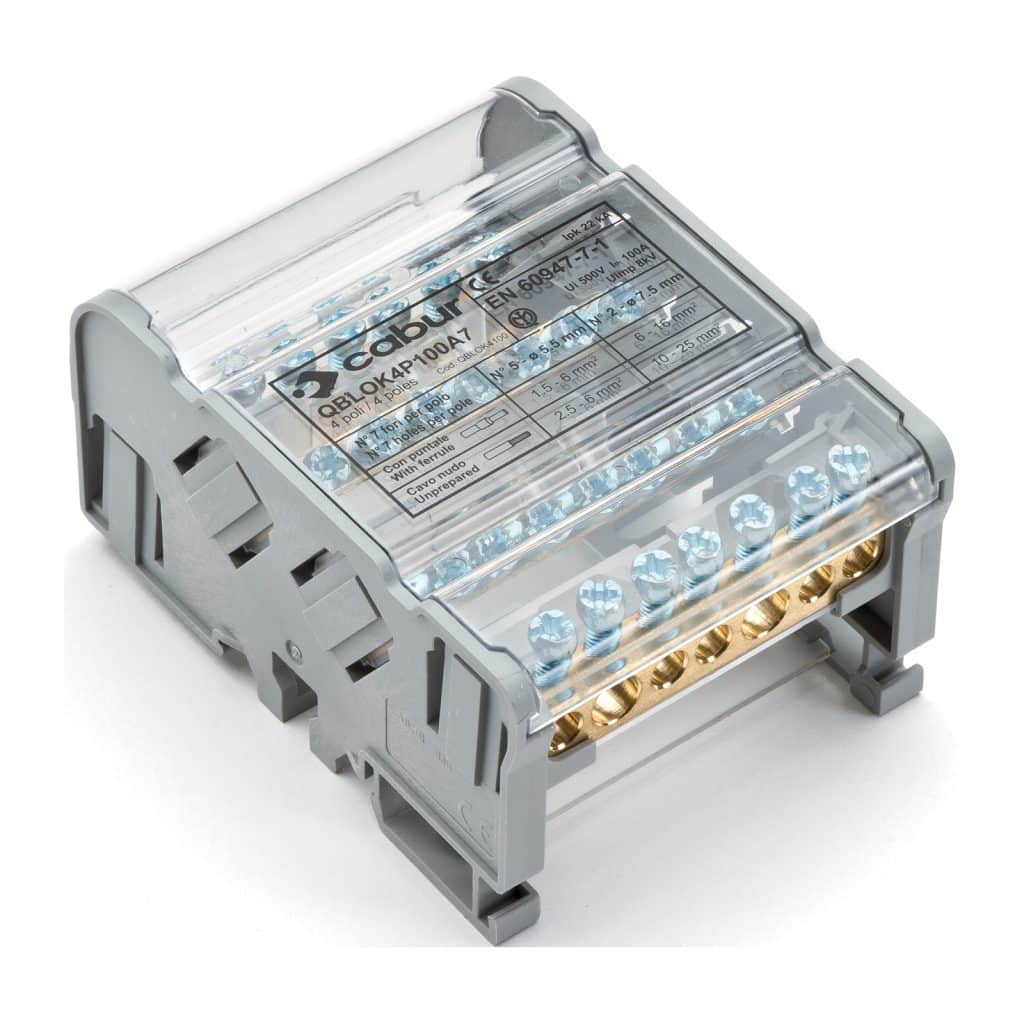 CABUR mod. QBLOK4100 distribution terminal board