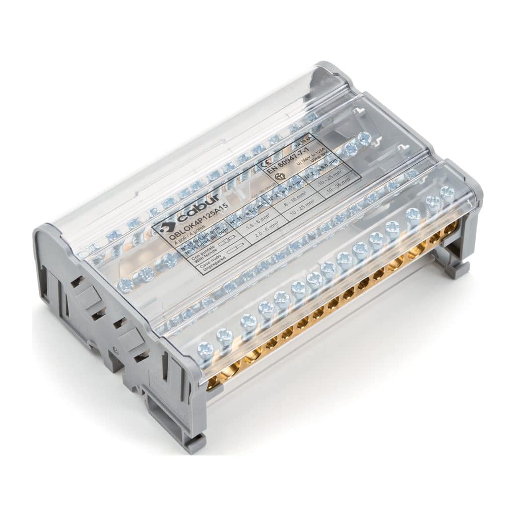 CABUR mod. QBLOK4125 distribution terminal board